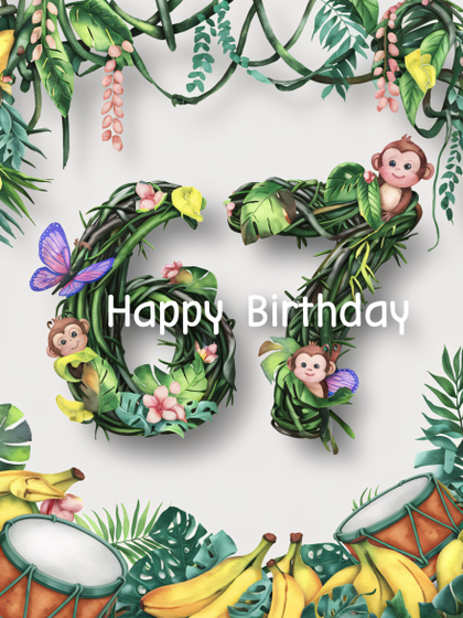 Free Download Happy 67th Birthday! 3D Render