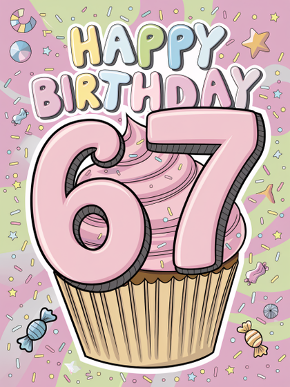 Free Download Happy 67th Birthday! 3D Render