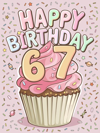 Free Download Happy 67th Birthday! 3D Render