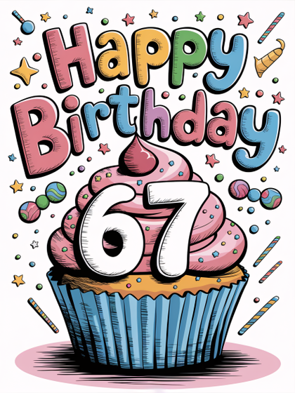 Free Download Happy 67th Birthday! 3D Render