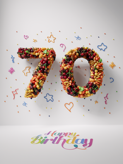Free Download 70th Birthday Balloons and Candles
