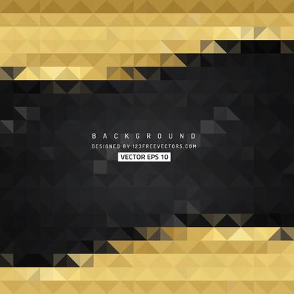 Black Gold Abstract Triangle Background Illustrator