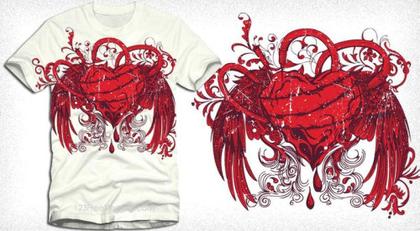 Free Winged Heart Vector Art