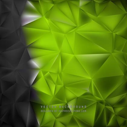 Abstract Black Green Polygon Triangle Background