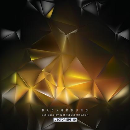 Abstract Black Orange Polygon Pattern Background