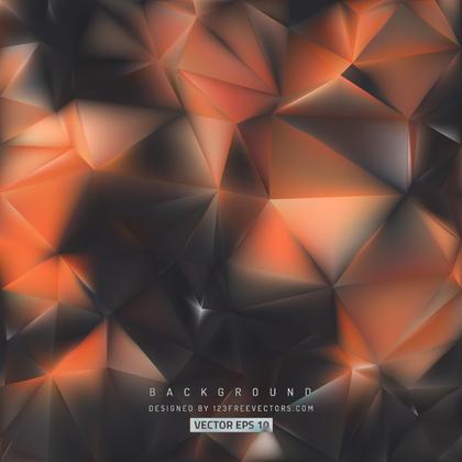 Abstract Black Orange Polygon Pattern Background