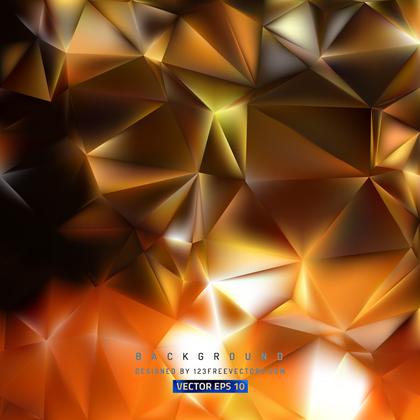 Abstract Black Orange Fire Polygon Background