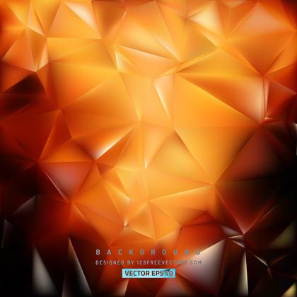 Abstract Black Orange Fire Polygon Background