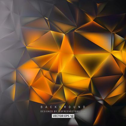 Black Orange Fire Polygon Triangle Pattern Background