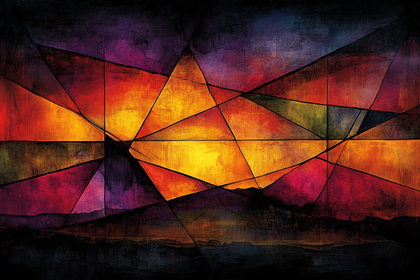 Free Download Abstract Landscape with Geometric Shapes