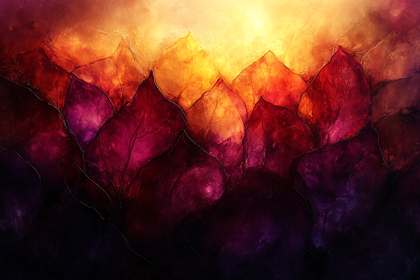 Free Download Abstract Autumn Leaves Texture Painting