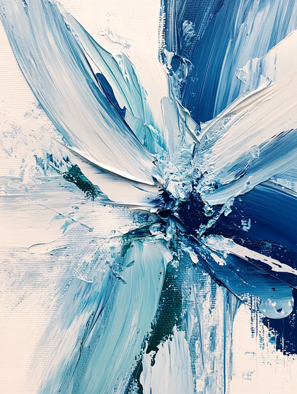Free Download Abstract Blue Floral Art