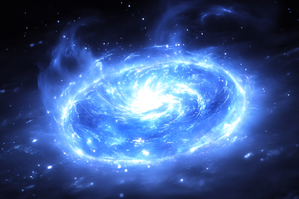 Free Download Stunning Blue Galaxy Vortex in Space