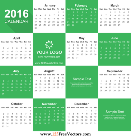 80+ 2016 Calendar Template | Free Vectors, Photos, Artwork Images ...