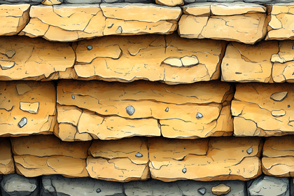 Free Download Cartoon Style Stone Wall Texture Background Illustration