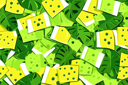 Free Download Seamless Cheese and Leaf Pattern Background