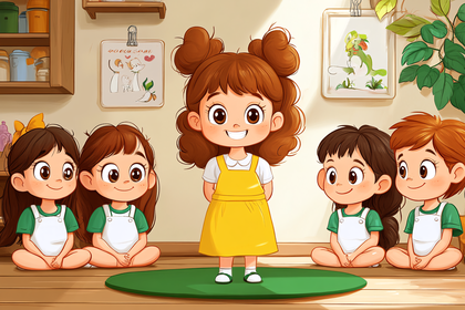 Free Download Cartoon Children in Classroom Setting