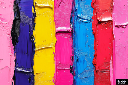 Free Download Abstract Painting of Thick Colorful Paint Strokes Texture