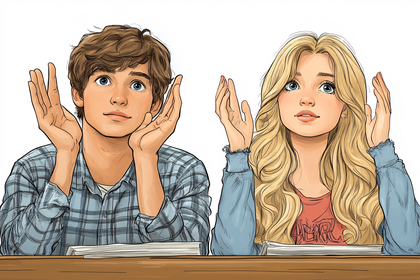 Free Download Confused Students in Classroom Illustration