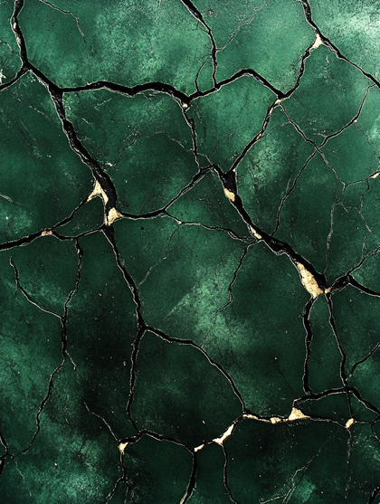 Free Download Abstract Cracked Green and Gold Texture Background