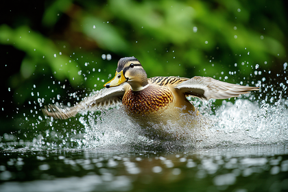 Free Download Duck Landing in Water Bird Nature Wildlife