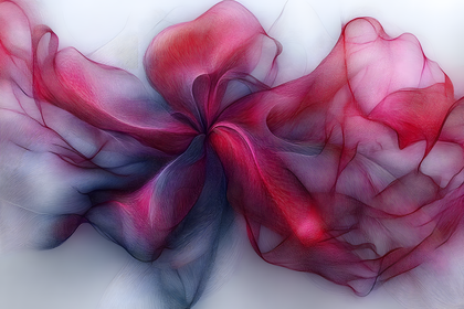 Free Download Abstract Flowing Silk Lines in Red and Pink Tones