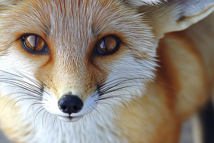 Free Download Close-Up Portrait of a Fox Face