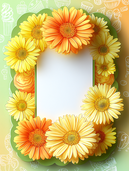 Free Download Gerbera Flower Frame