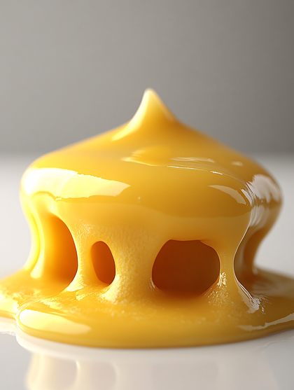 Free Download Abstract Glossy Yellow Blob with Holes