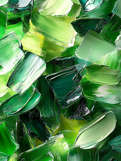 Free Download Abstract Green Brushstrokes