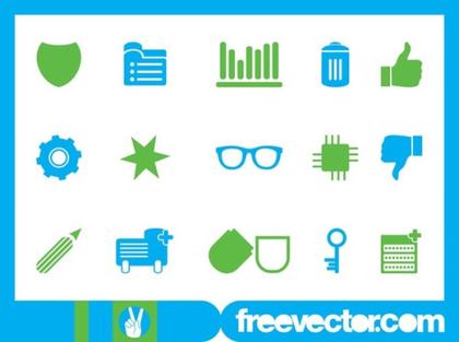 Icons Set Art Free Vector