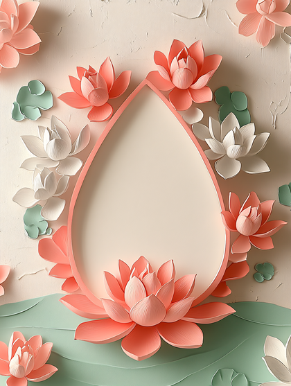 Free Download Lotus Flower Frame