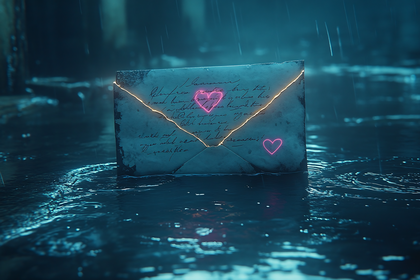 Free Download Lost Love Letter Floating in Rain