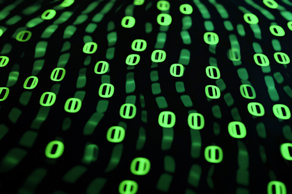 Free Download Abstract Glowing Green Binary Code Matrix