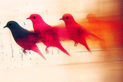 Free Download Abstract Birds in Motion