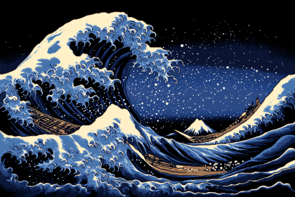 Free Download Abstract Blue Wave Background