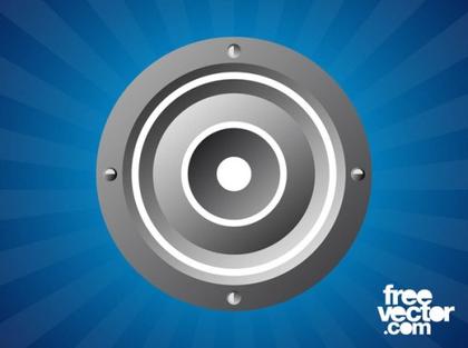 Round Speaker Free Vector