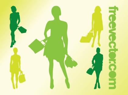 Shopping Girls Vector