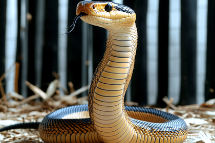 Free Download Majestic Yellow Cobra Snake Raising Head with Forked ...