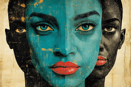 Free Download Split Face Portrait of a Woman