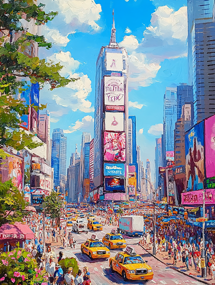 2 Times Square Painting | Free Vectors, Photos, Artwork Images ...