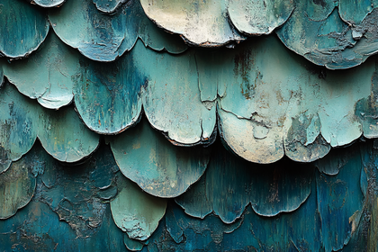 Free Download Weathered Scalloped Texture: Abstract Pattern with Teal ...