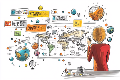 Free Download World Map Planning and Brainstorming