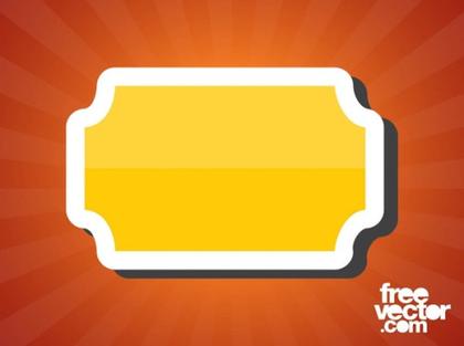 Yellow Sticker Free Vector